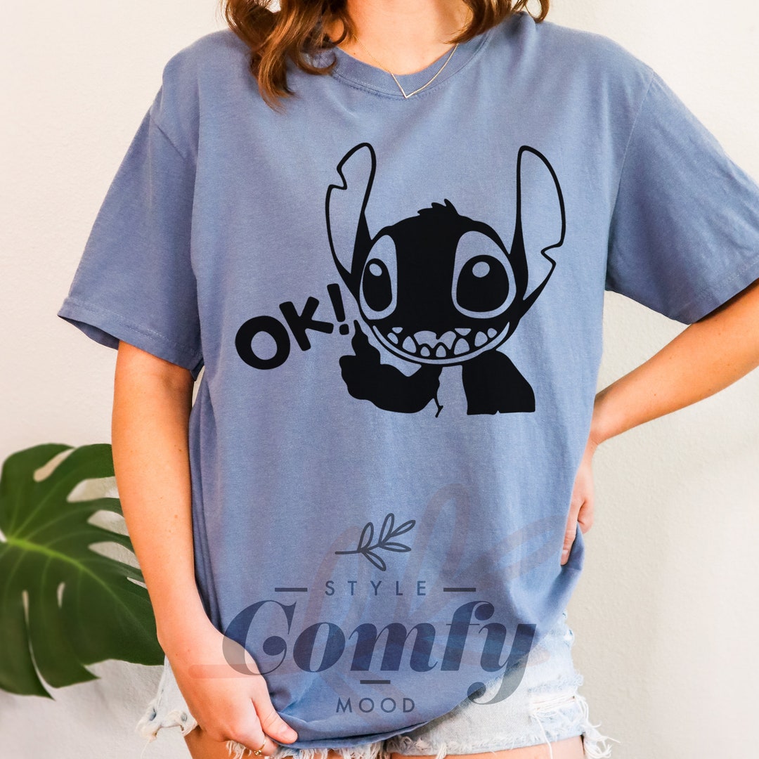 Disney Stitch Ok Comfort Colors® Shirts, Lilo and Stitch, Angel and ...
