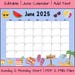Editable June 2025 Calendar, Fillable Printable Wall Digital Download ...