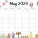 Editable May 2025 Calendar Printable Activity Planner, Cute Spring ...