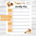Weekly Planner Editable, Fall Printable Calendar, Instant Download PDF ...
