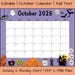 Editable October 2025 Calendar, Printable Fillable Digital Download ...