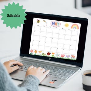 EDITABLE May 2025 Calendar, Printable Wall Calendar, Digital Download ...