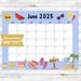 Editable June 2025 Calendar, Fillable Printable Wall Digital Download ...