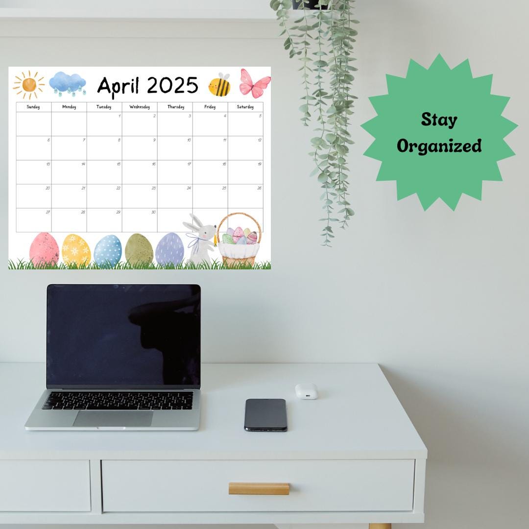 Editable April 2025 Calendar, Fillable Printable Activity Planner ...