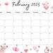 Editable February 2025 Calendar Printable, Activity Planner, Classroom ...
