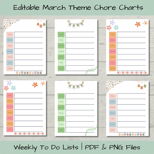 Chore List and Meal Plan - Etsy