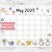 Editable May 2025 Calendar Printable Activity Planner, Cute Spring ...