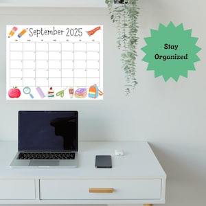 Editable September 2025 Calendar, Fillable Printable Digital Download ...