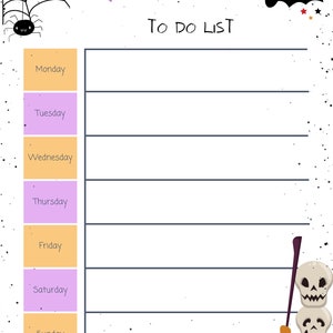 EDITABLE October Weekly Calendar, Halloween Printable Planner, Instant ...