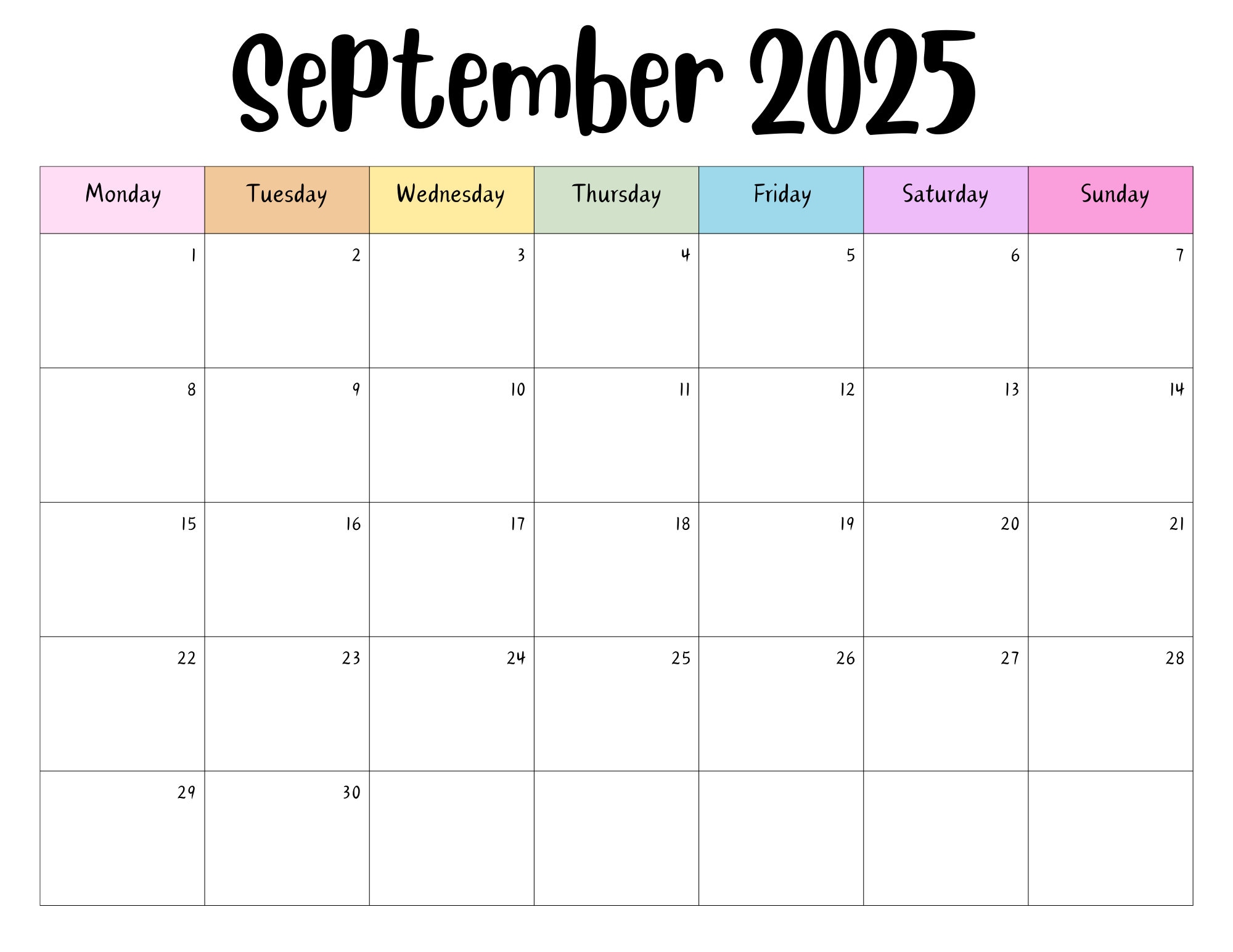 Editable 2025 Calendar Printable, January 2025 - December 2025 Year 12 ...