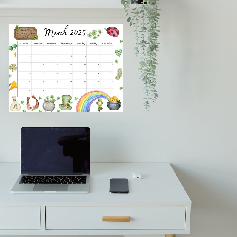 EDITABLE March 2025 Calendar Fillable Monthly Classroom Digital ...