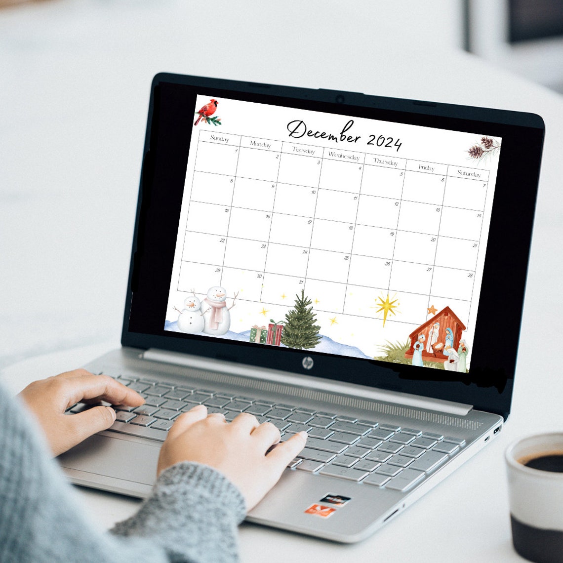 Editable December 2024 Calendar Printable, Activity Planner, Classroom ...