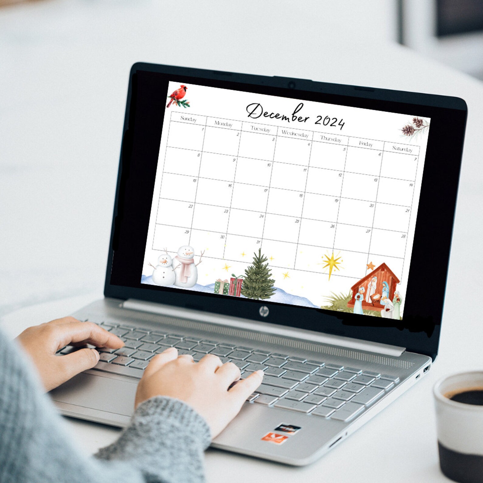Editable December 2024 Calendar Printable, Activity Planner, Classroom ...