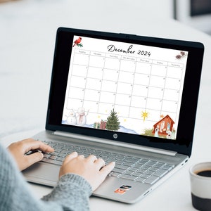 Editable December 2024 Calendar Printable, Activity Planner, Classroom ...