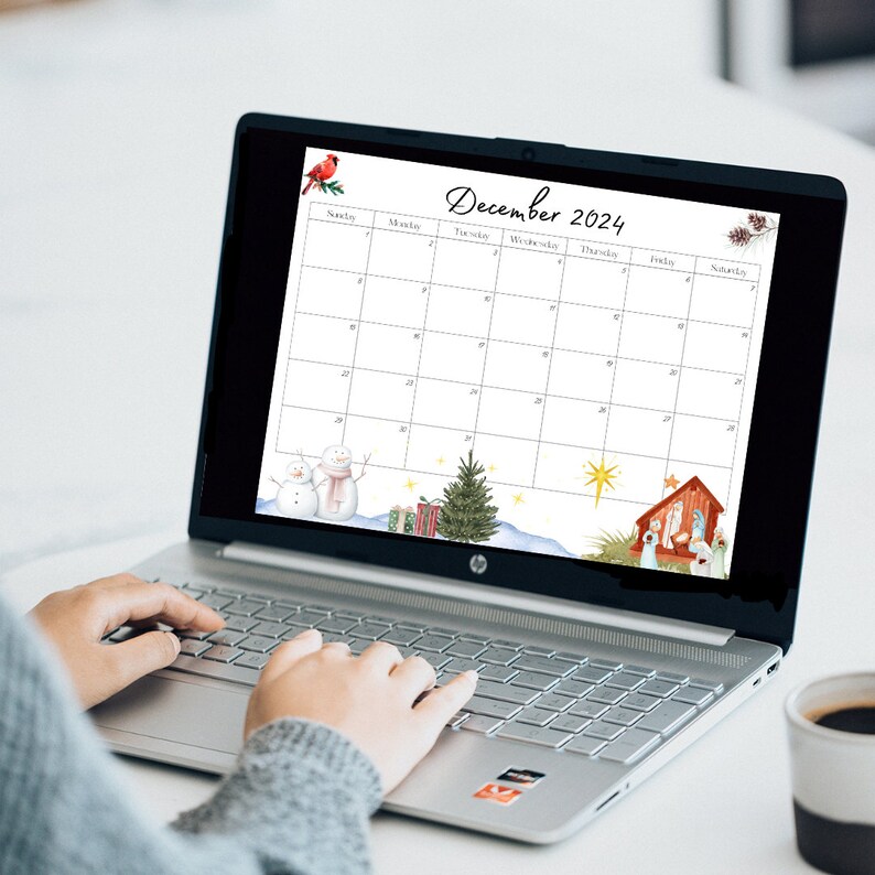 Editable December 2024 Calendar Printable, Activity Planner, Classroom ...