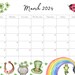 Editable March 2024 Calendar Printable, Activity Planner, Classroom ...