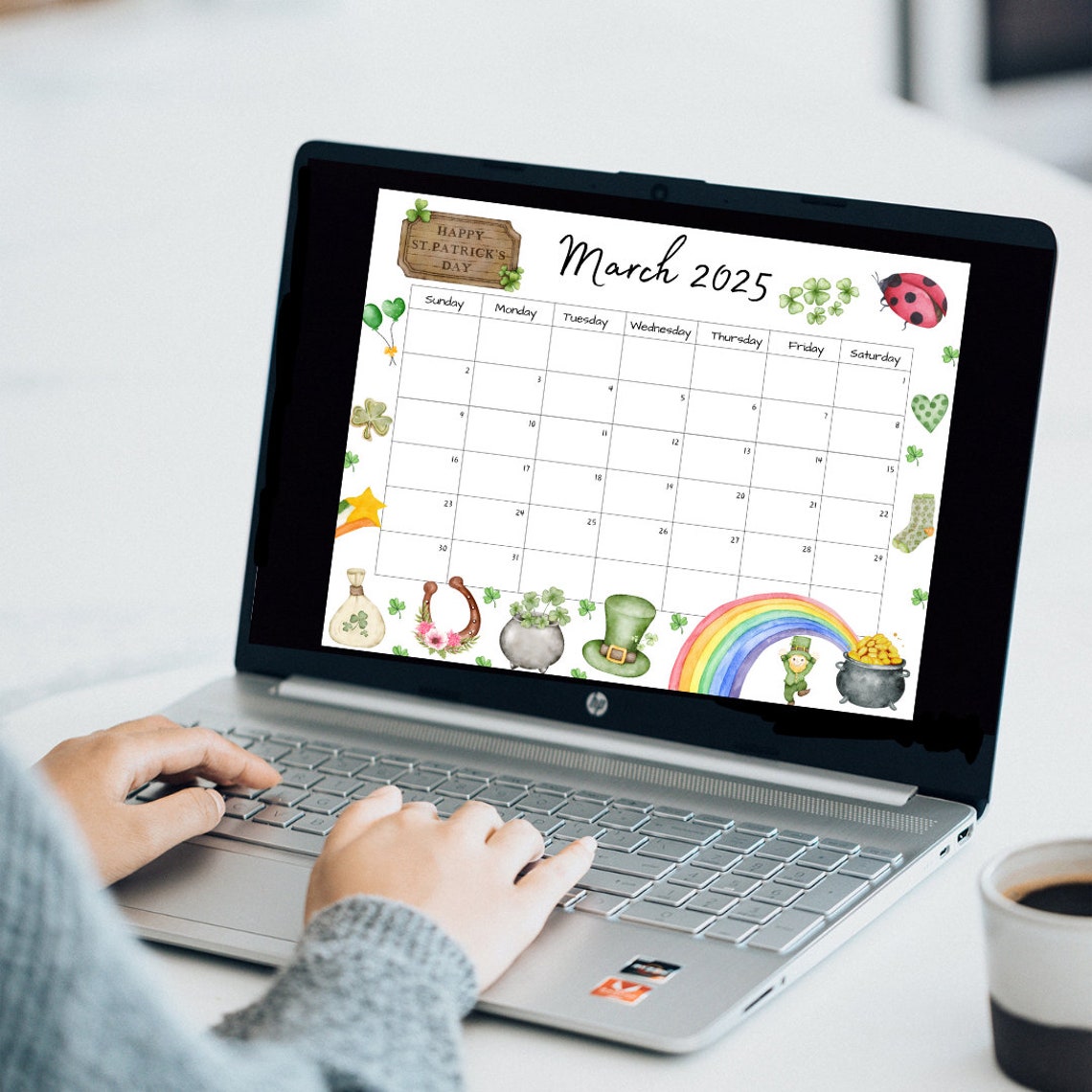 EDITABLE March 2025 Calendar Fillable Monthly Classroom Digital ...