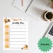 Weekly Planner Editable, Fall Printable Calendar, Instant Download PDF ...