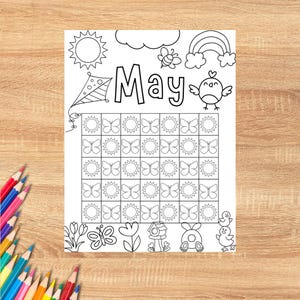 Reading Log Printable, Monthly Reading Tracker, Themed Kids Calendar ...