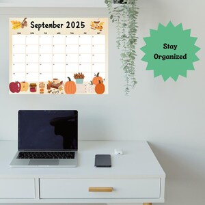 Editable September 2025 Calendar, Printable Fillable Digital Download ...