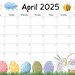Editable April 2025 Calendar, Fillable Printable Activity Planner ...