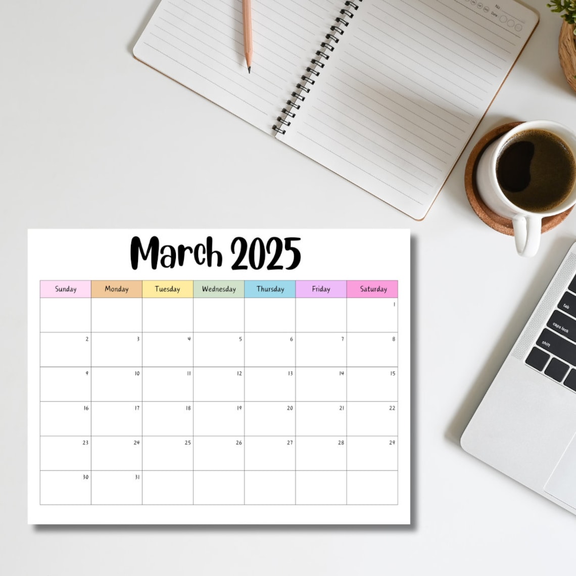 EDITABLE March 2025 Calendar Fillable Monthly Activity Planner ...