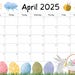 Editable April 2025 Calendar, Fillable Printable Activity Planner ...