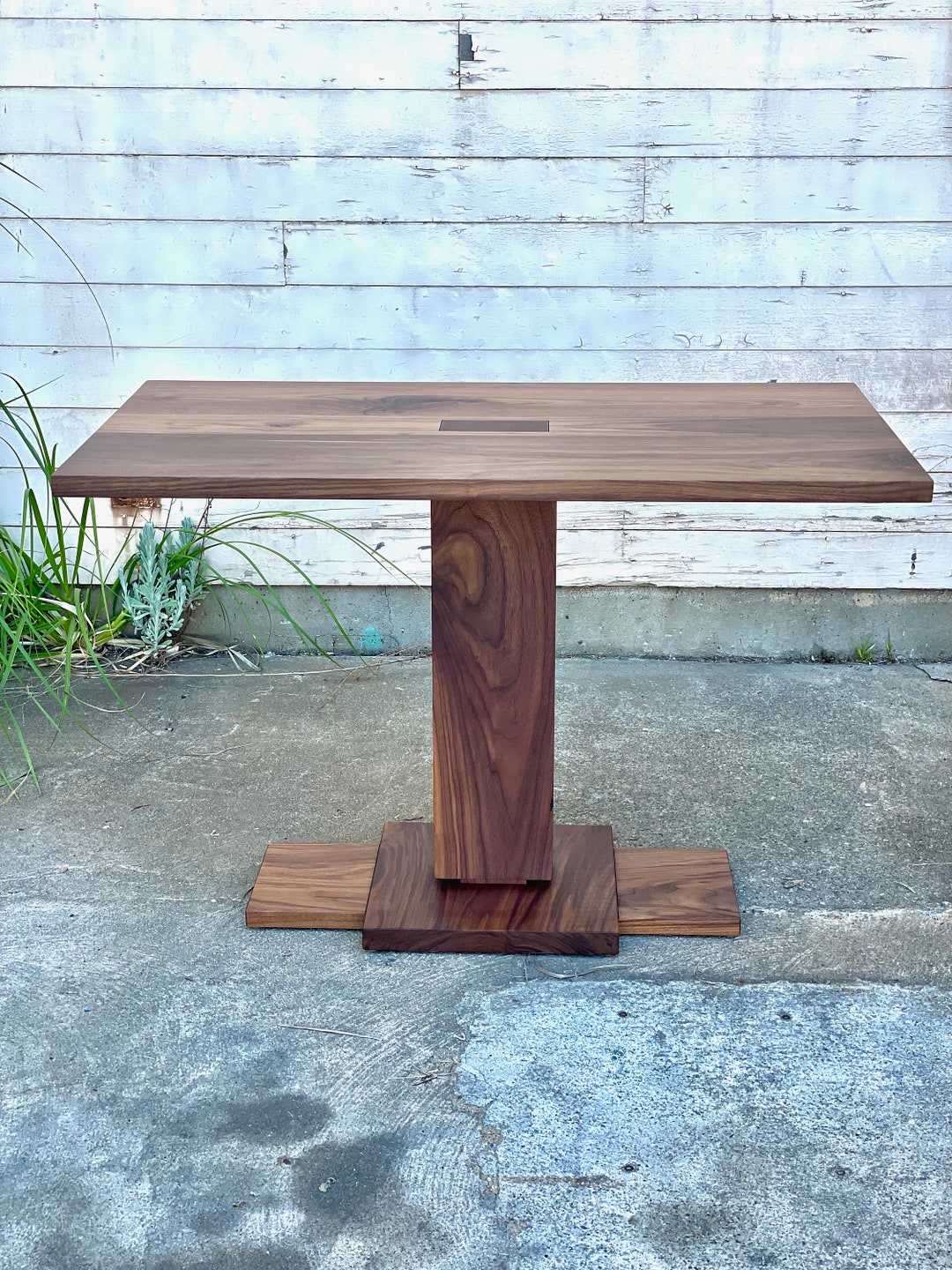 Solid Walnut Pedestal Table - Etsy