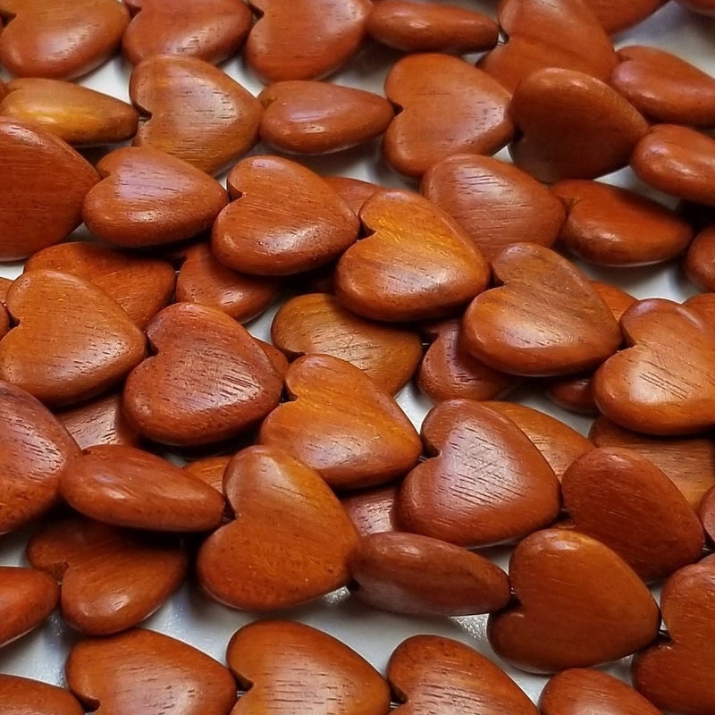 Wood Hearts With Beaded - Etsy