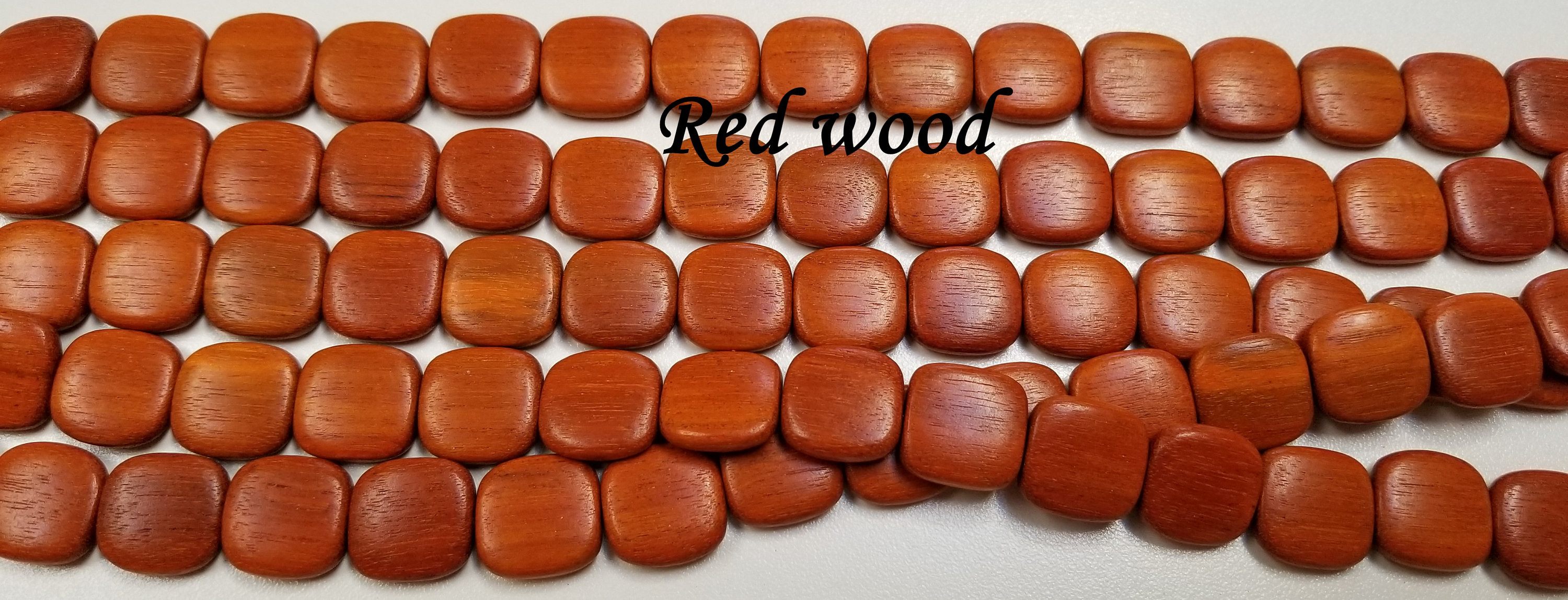 Flat-square Wood Beads, 16mm, 16in Strand, Jewelry/decor/craft Supplies ...