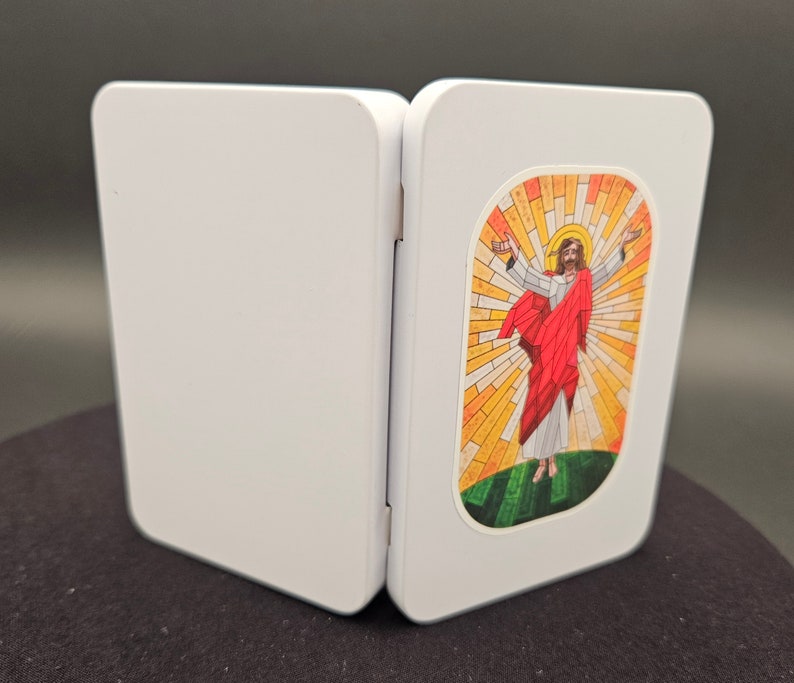 Portable Shrine, Sacred Holy Jesus Shrine, Prayer Tinbox. - Etsy