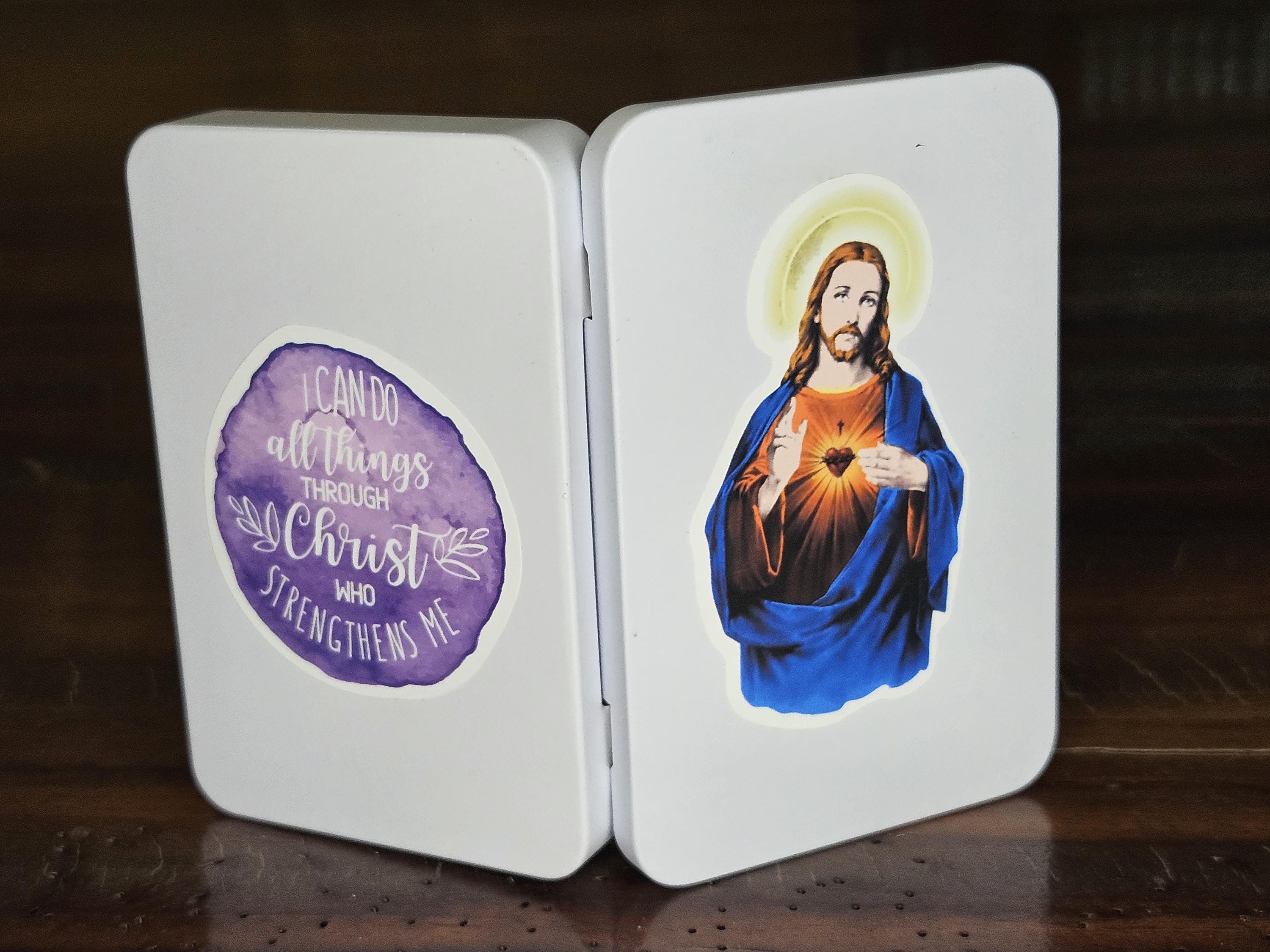 Handmade Mini Christian Shrine: Sacred Heart Altar Tin, USA - Etsy