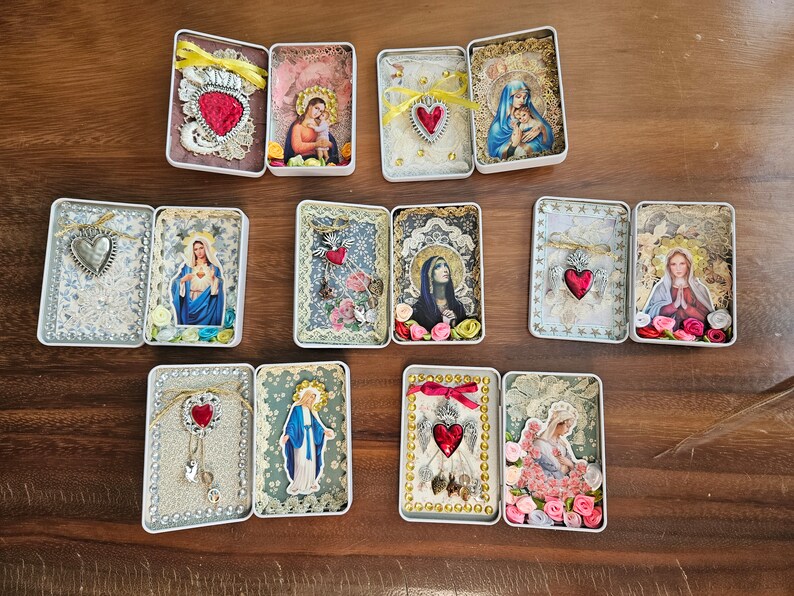 Portable Shrine, Sacred Holy Jesus Shrine, Prayer Tinbox. - Etsy