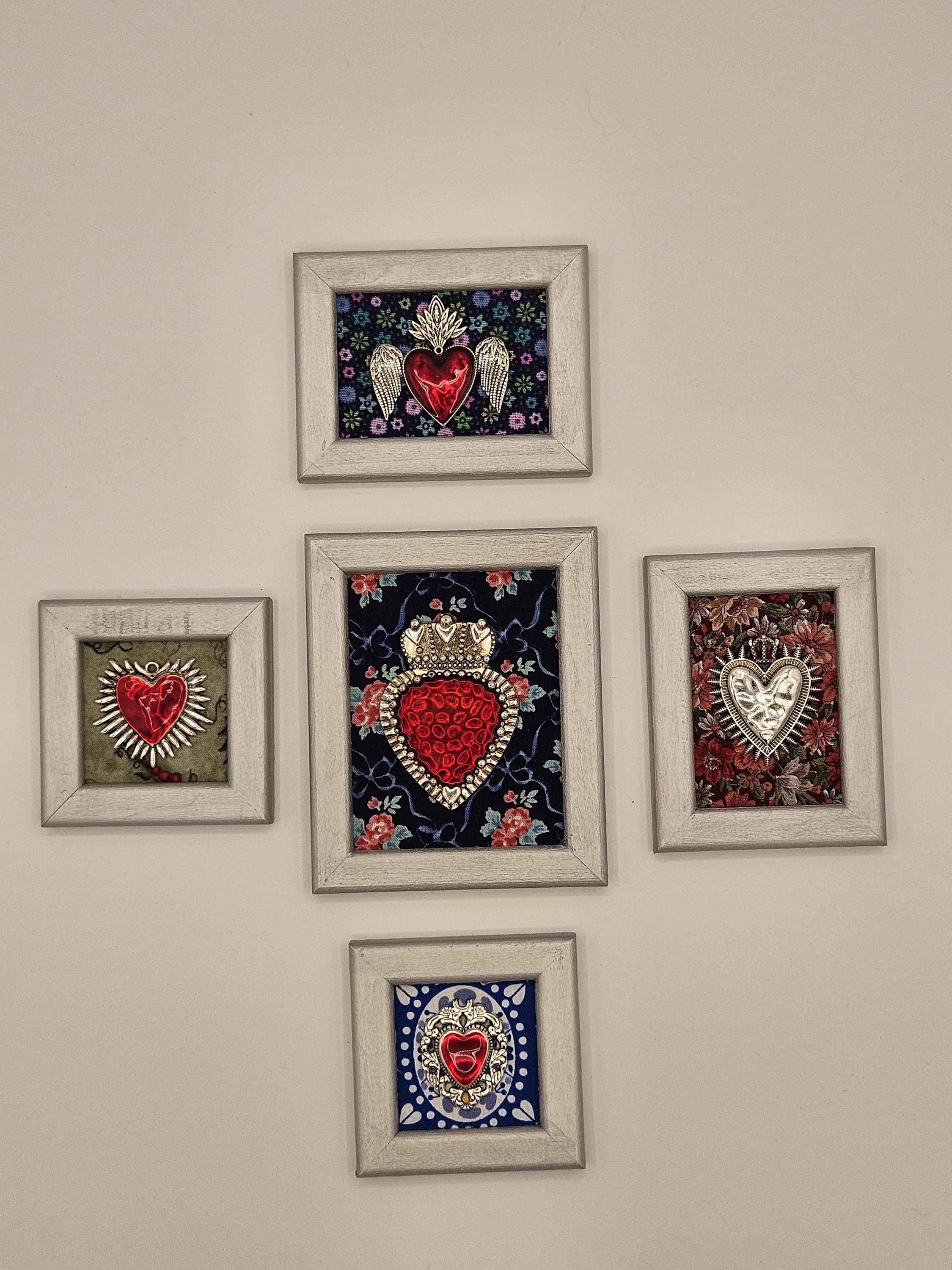Mini Hearts Framed - Etsy