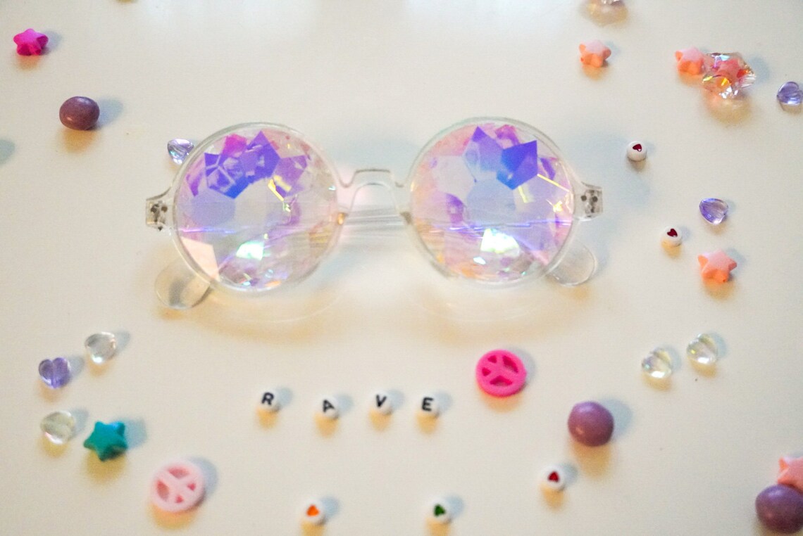 Kaleidoscope Glasses, Rave Sunglasses, Holographic Glasses, Diffraction ...
