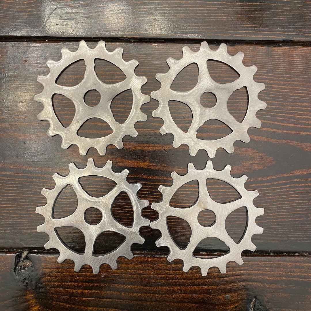 Set of 4 Metal Gear Blanks, 3 Inch Diameter Cogs, DIY Project Supply ...