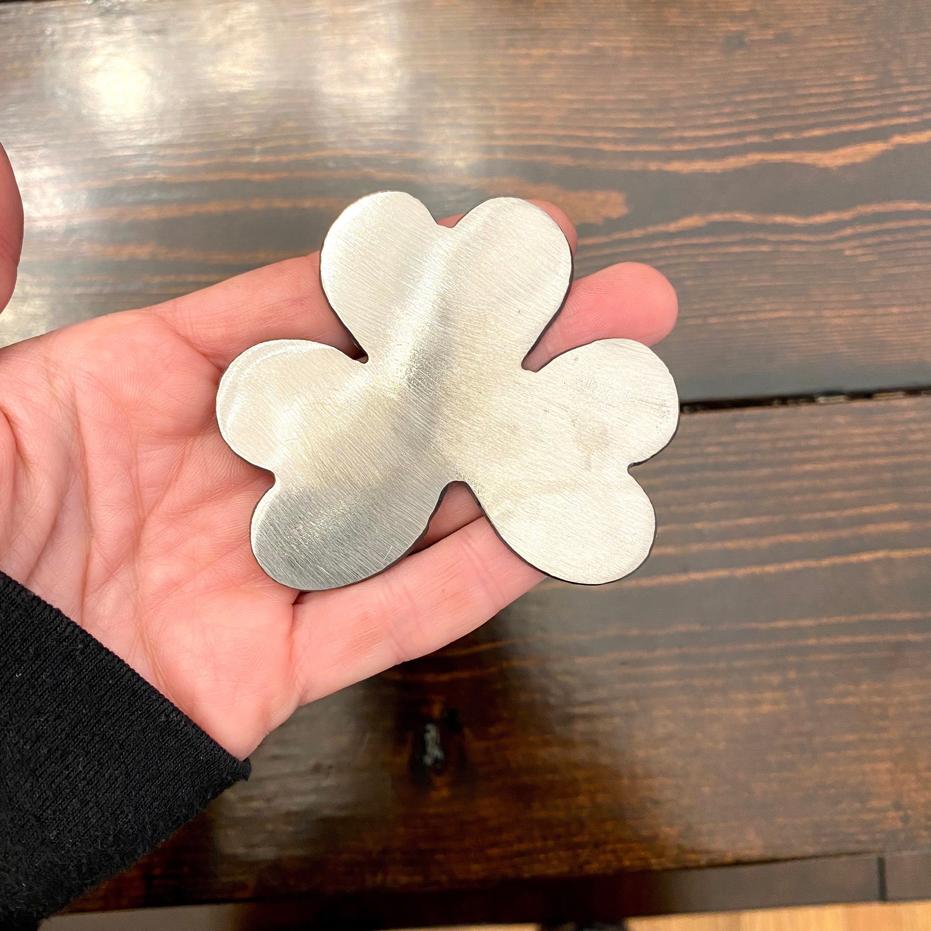 Set of 4 Metal Shamrock Blanks, DIY Project Supply, Scrap Metal Blanks ...