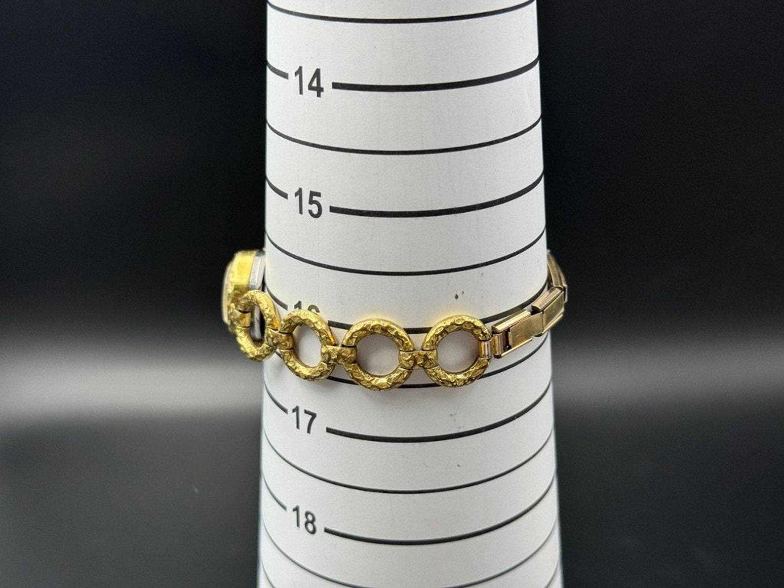 Vintage Daniel Perret Gold Tone Mechanical Watch Rare Ladies Bracelet ...