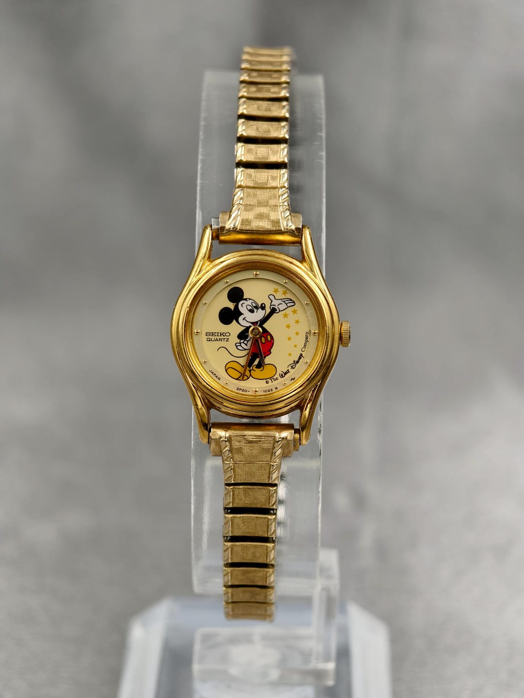 Vintage Seiko Disney Mickey Mouse Gold Tone Quartz Watch Unique Gift - Etsy
