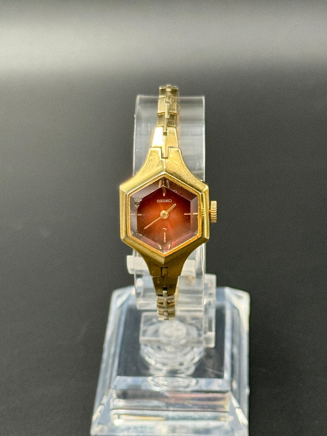 Vintage Seiko Ladies 11-8029 Mechanical Watch Special Hexagonal Shape ...