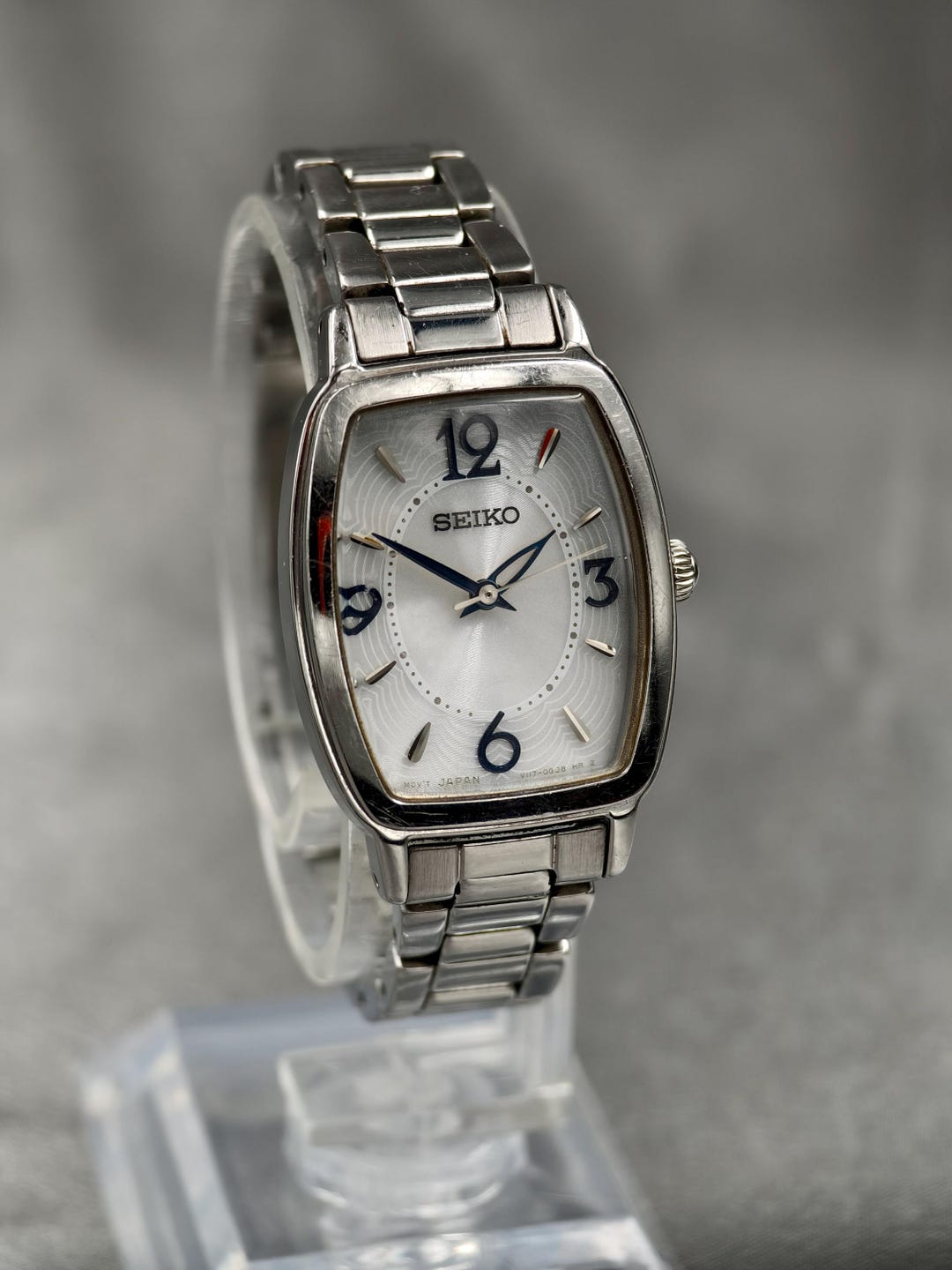 Unique Seiko Ladies Solar-powered Watch With Textured Wavy Dial - Etsy