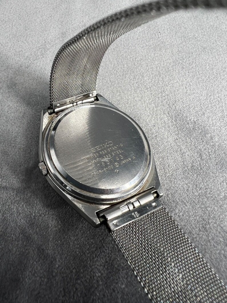 Vintage Seiko Quartz Type II SQ Watch, 7546-8100 Kanji, JDM 1977, Brown ... Vintage Seiko Quartz Type II SQ Watch, 7546-8100 Kanji, JDM 1977, Brown ...