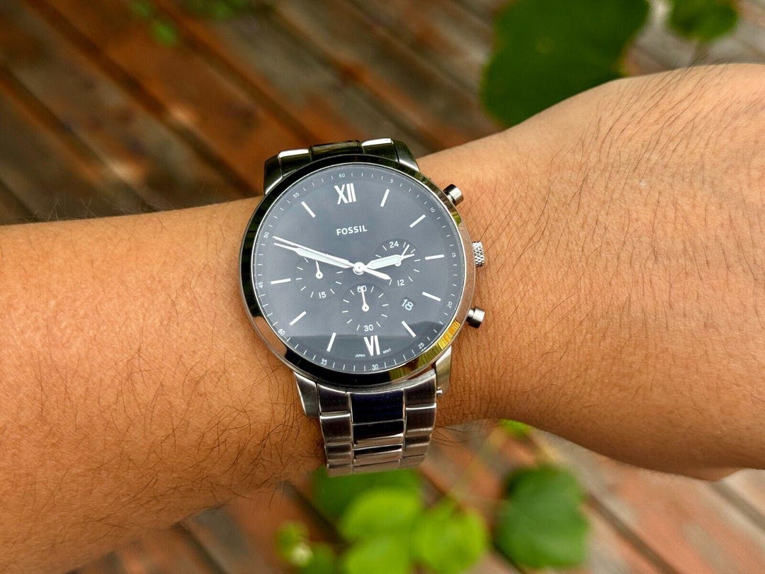 Fossil FS5384 NEUTRA Chronograph Mens Watch,44mm,works,unique Retro ...