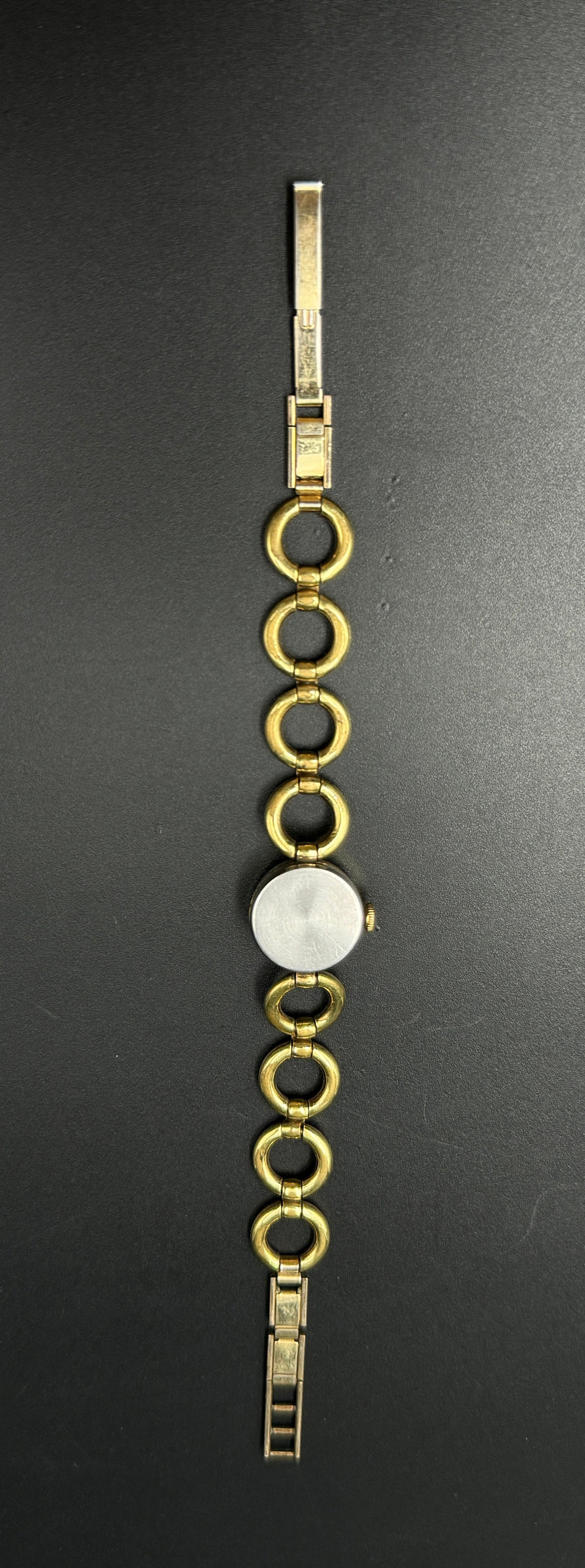 Vintage Daniel Perret Gold Tone Mechanical Watch Rare Ladies Bracelet ...