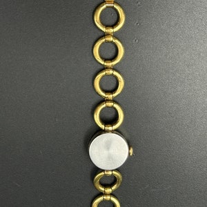 Vintage Daniel Perret Gold Tone Mechanical Watch Rare Ladies Bracelet ...