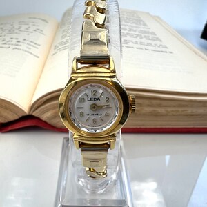 Vintage Leda Swiss Made Gold Tone Ladies Watch, 17 Jewels, Running and ...