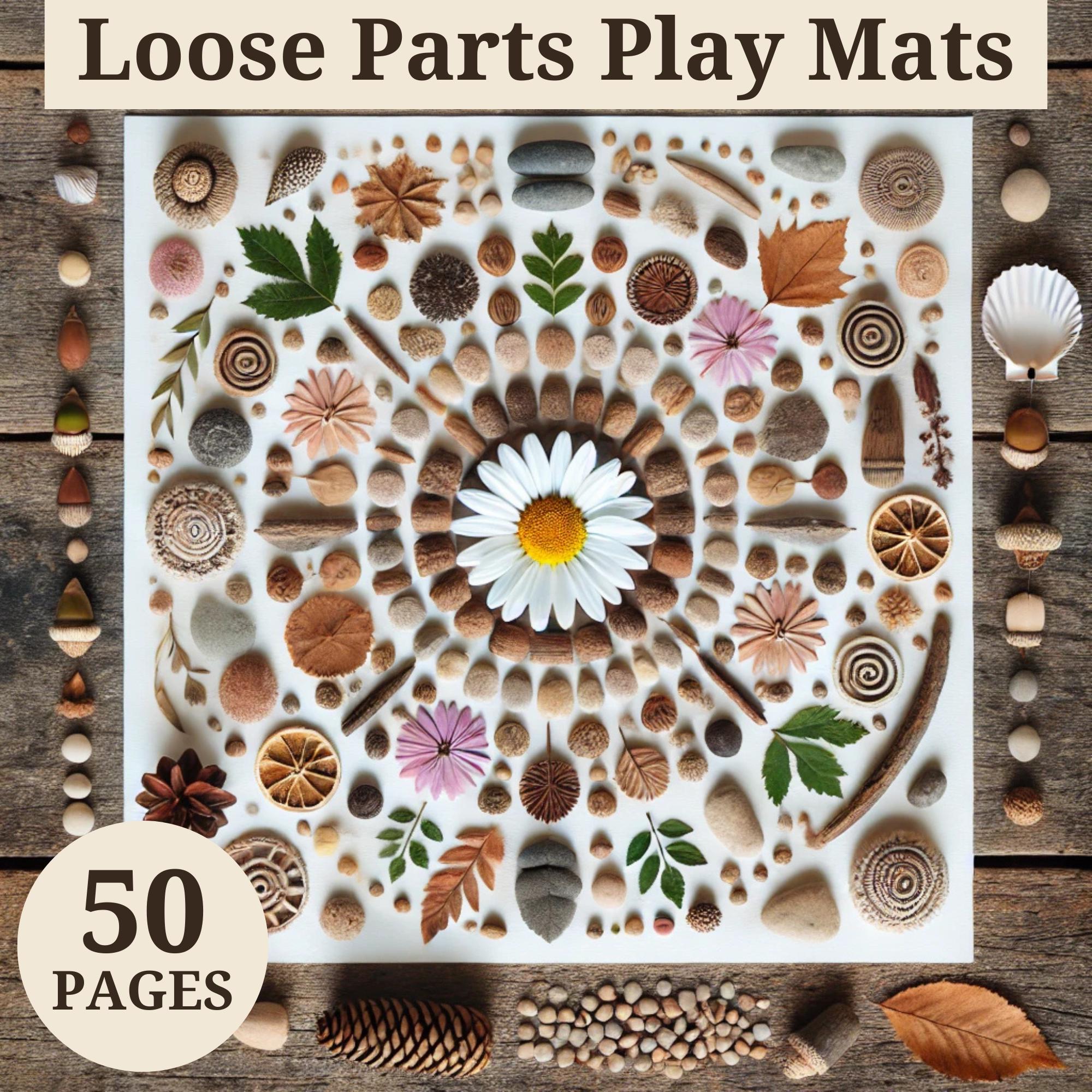 Loose Parts Play Mat, Reggio Emilia Nature Pattern Provocation Mat ...