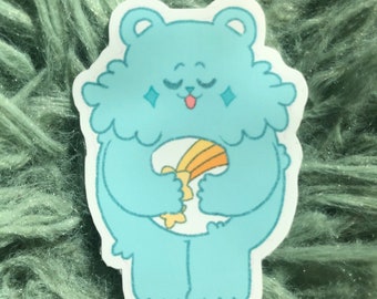 Fluffy Bear Sticker - Etsy