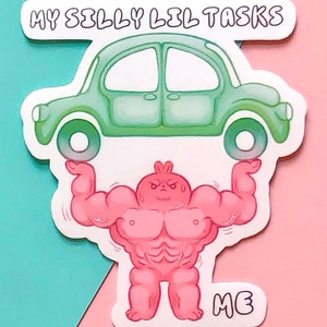 My Silly Lil’ Tasks || Funny Productivity Meme Sticker - Etsy