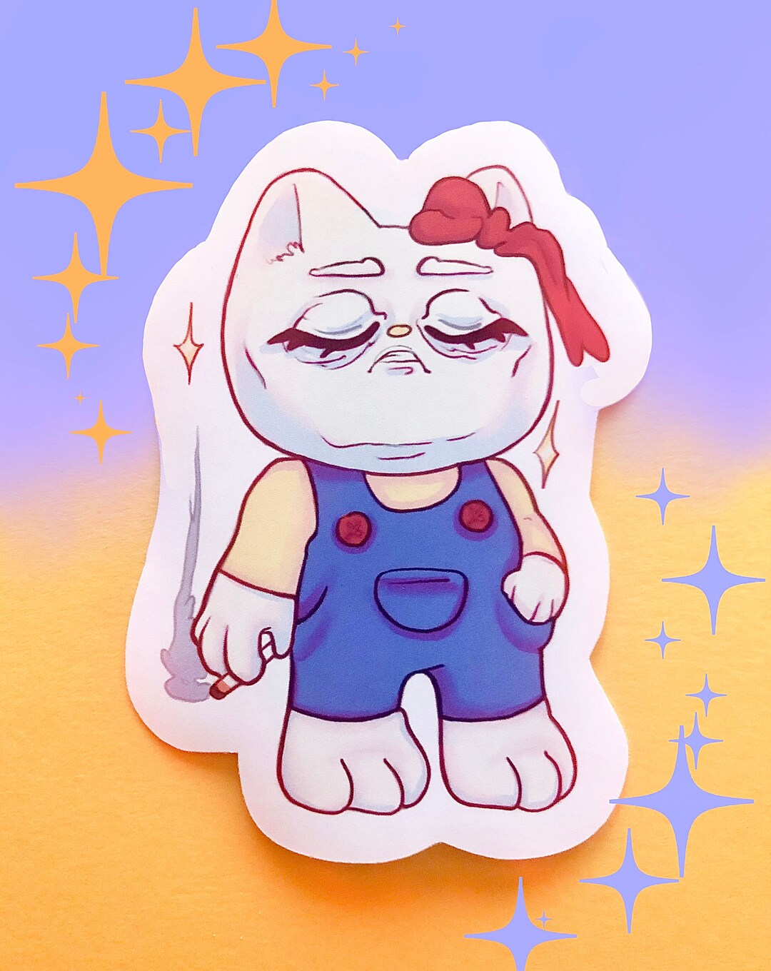 Ain’t Everything Kawaii || Funny Sayonara Neko Sticker || Waterproof ...